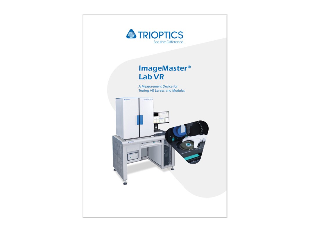 ImageMaster VR/AR® - TRIOPTICS 推出的图像质量 MTF 测试 | TRIOPTICS